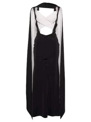 RODARTE Cutout Crepe Gown - Black
