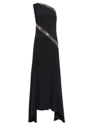 Stella McCartney Embellished One-shoulder Maxi Dress - Black
