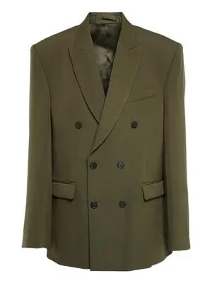 Wardrobe.NYC Double-breasted Suit Jacket - Green