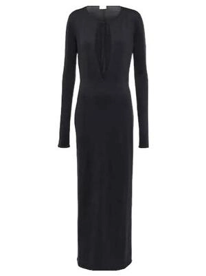 Magda Butrym Cutout Silk Maxi Dress - Black