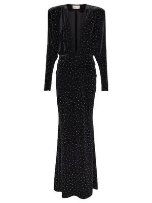 Alexandre Vauthier Crystal Embellished Gown - Black