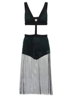 CHRISTOPHER KANE Embellished Tulle Midi Dress - Gray