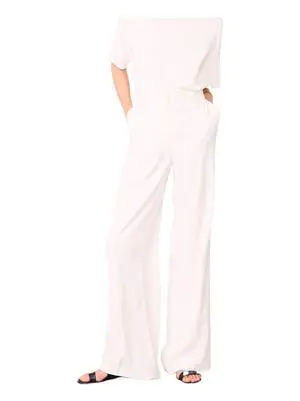 Officine Générale Wide Leg Pants With Belt Loops - Pink