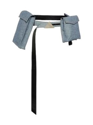 ATTICO Attico Denim And Leather Belt With Pockets