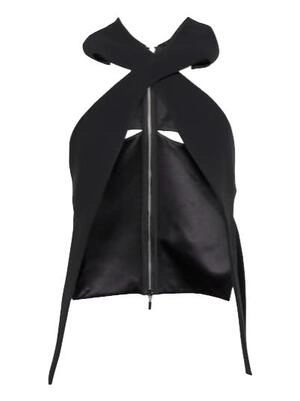 Maticevski Cross Leaf Halterneck Cutout Top - Black