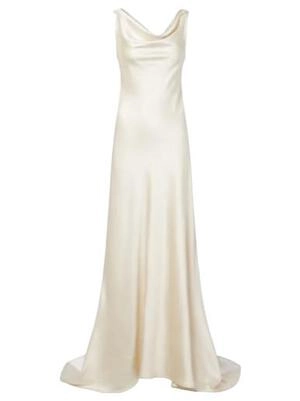 RÓHE Bridal Draped Satin Gown - White