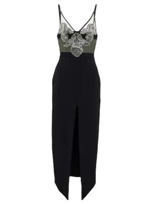 David Koma Embellished Midi Dress - Black