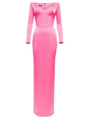 ALEX PERRY Alex Perry Merrit Off-Shoulder Maxi Dress