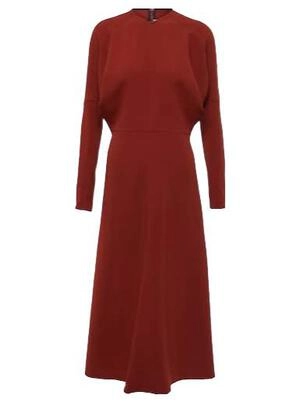 Victoria Beckham Dolman Cady Midi Dress - Red