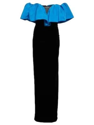 Monique Lhuillier Off-the-shoulder Taffeta Gown - Black