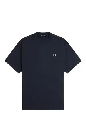 Fred Perry Embroidered-logo Cotton T-shirt - Navy