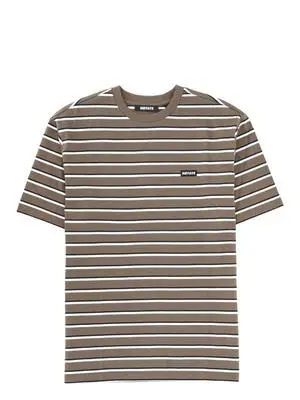 ROTATE BY BIRGER CHRISTENSEN Crew Neck Striped T-shirt - Gray