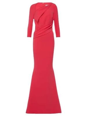 SAFIYAA LONDON Pollina Crepe Gown - Red