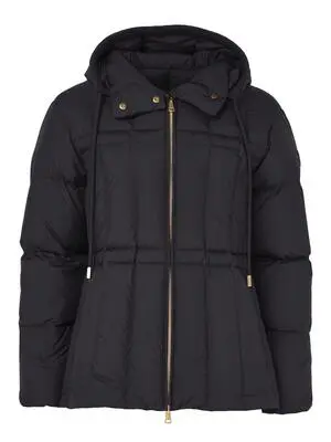 Moncler Estom Down Jacket With Hood And Zipper Closure - Black