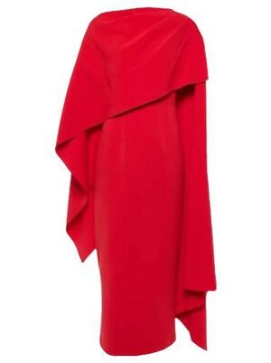 ROKSANDA Demetria Cape Midi Dress - Red