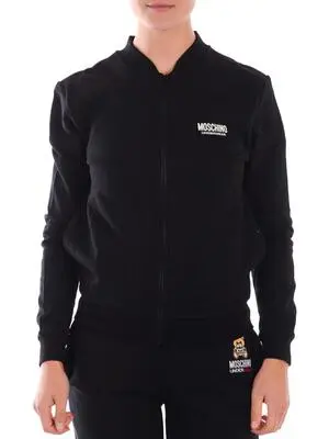 Moschino Zip Casual Bomber Jacket - Black