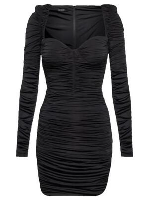Alex Perry Hollis Ruched Mini Dress - Black