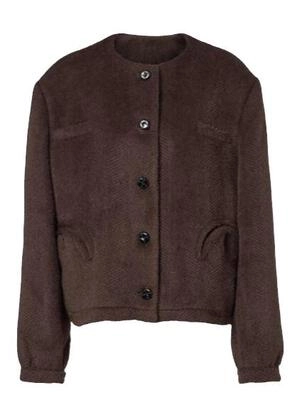 BLAZÉ MILANO Gliss Chevron Alpaca And Wool Jacket - Black