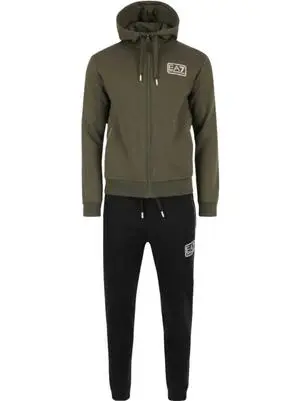 EA7 Zippered Tracksuit Set - Black