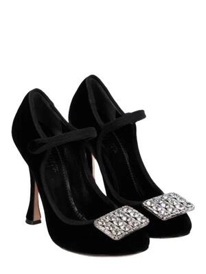 Giambattista Valli Embellished Velvet Pumps - Black