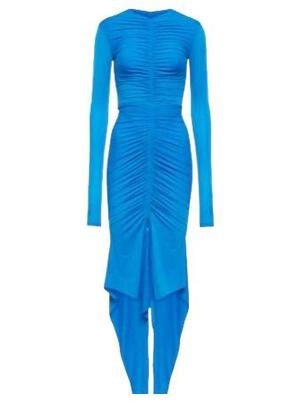 Alex Perry Marston Satin Midi Dress - Blue