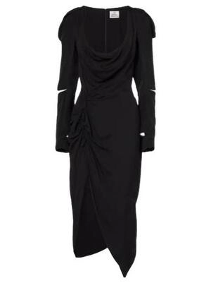 VIVIENNE WESTWOOD Draped Midi Dress - Black