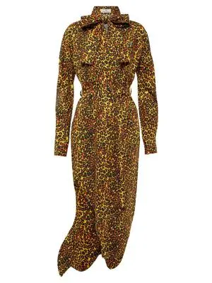 VIVIENNE WESTWOOD Leopard-print Cotton Maxi Dress - Brown