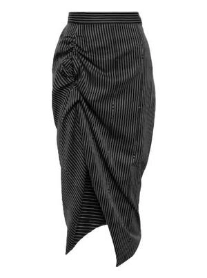 VIVIENNE WESTWOOD Pinstripe Draped Skirt - Black