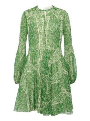 Giambattista Valli Printed Silk Georgette Minidress - Green