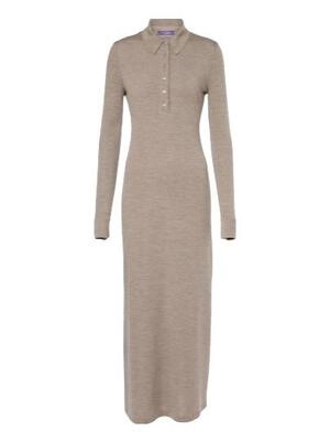 Ralph Lauren Knitted Polo Dress - Nude