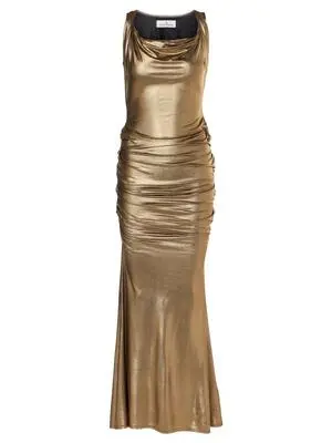 VIVIENNE WESTWOOD Vivienne Westwood Liz Draped Jersey Gown Brown