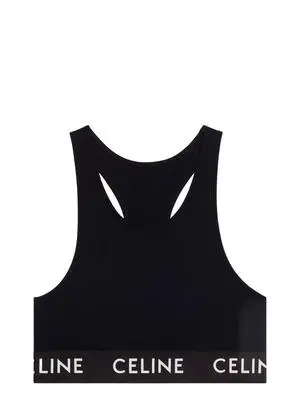 Celine Technical Jersey Bra Top - Black