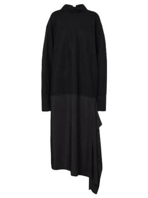JIL SANDER Convertible Wool Midi Dress - Black