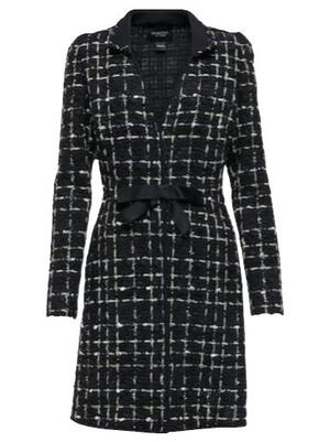 Giambattista Valli Tweed Mini Dress With Bow Detail - Black