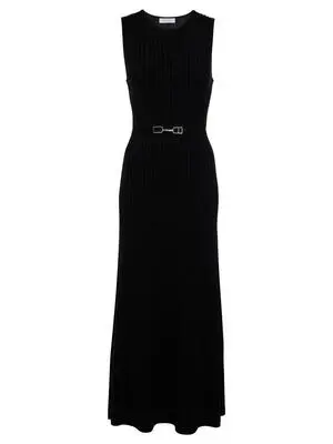 Gabriela Hearst Meier Ribbed Wool And Cashmere Maxi Dress - Black