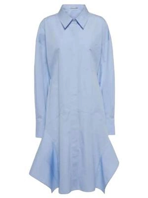 Stella McCartney Asymmetrical Hem Shirt Dress - Blue