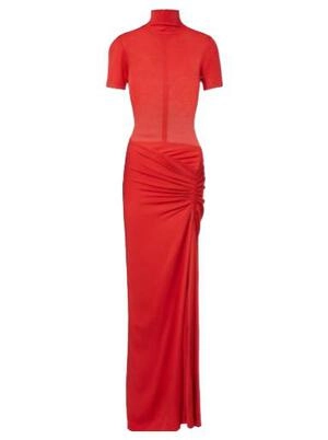 Christopher Esber Fusion Ruched Gown - Red
