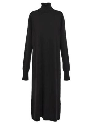 JIL SANDER Cashmere Midi Dress - Black