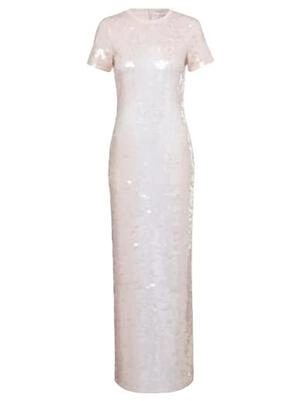 Sportmax Sequined Jersey Maxi Dress - White