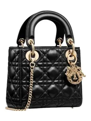 Dior Lady Mini Shoulder Bag - Black