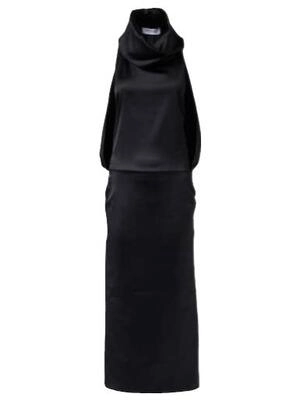ATTICO Attico Sleeveless Satin Midi Dress
