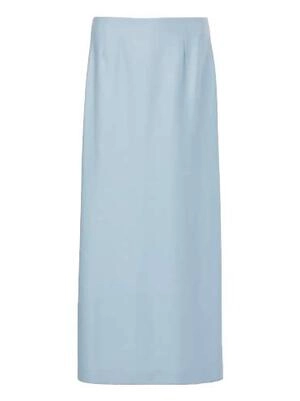 Gabriela Hearst Defina Silk And Wool Midi Skirt - Blue