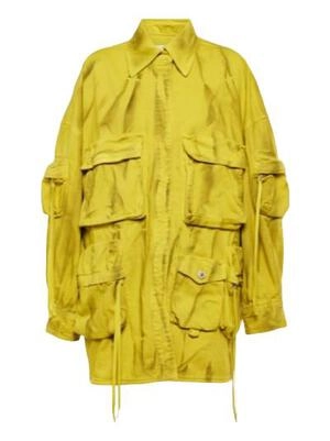 Attico Fern Cotton Utility Jacket - Yellow