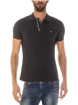 Emporio Armani Short-sleeved Polo Shirt - Black