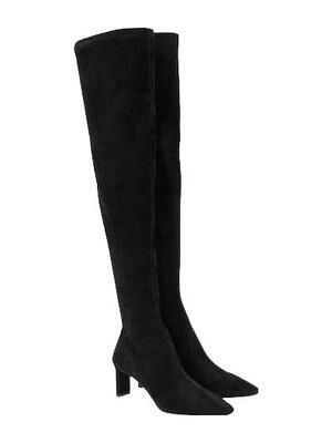 AQUAZZURA Knee-high Suede Boots - Black