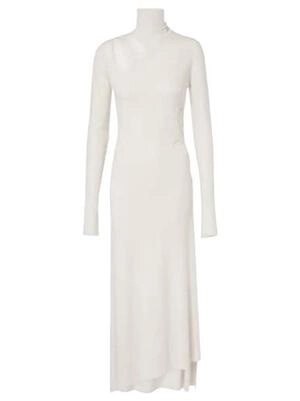 Victoria Beckham Cutout Jersey Midi Dress - White