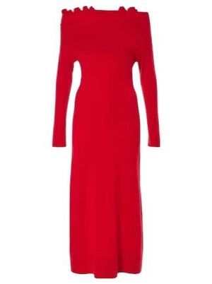 Altuzarra Lunaire Off-shoulder Cashmere Gown - Red