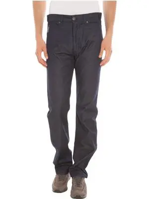 Emporio Armani Logo Regular Fit Dark Wash Jeans - Black