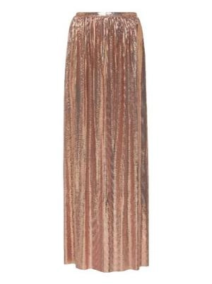 Rabanne Metallic Mesh Maxi Skirt - Brown