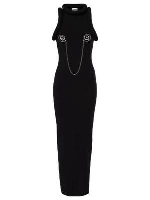 JEAN PAUL GAULTIER Sleeveless Embellished Maxi Dress - Black